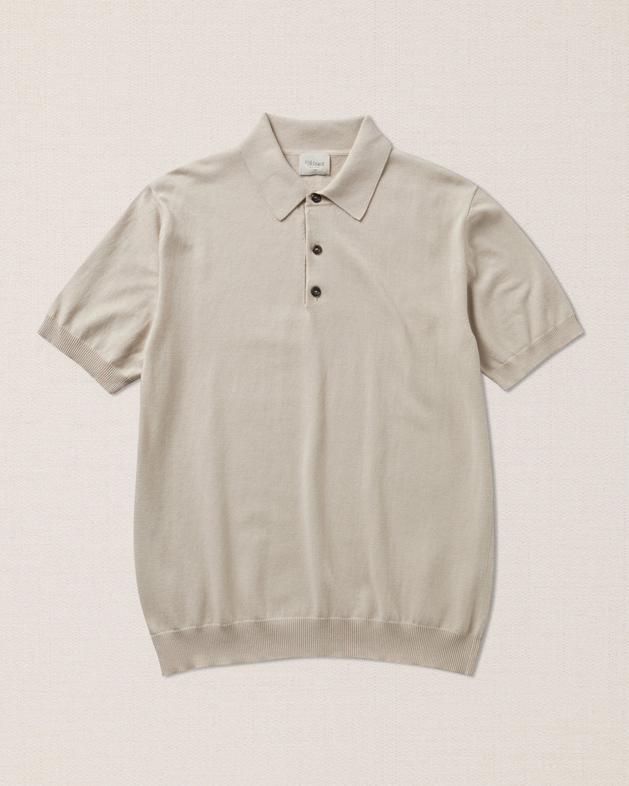 Polo manica corta in maglia ghiaccio, Made in Italy | Velasca